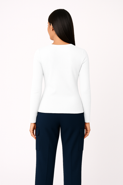 Cotton Spandex White Under Scrub for Women – THE SCRUB MEDZ